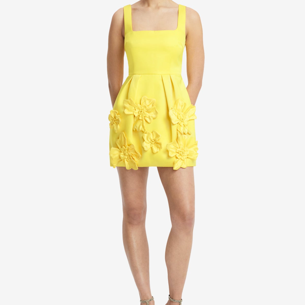 Piper Floral Appliqué Bell Shape Mini Dress - Sunshine – LEO LIN