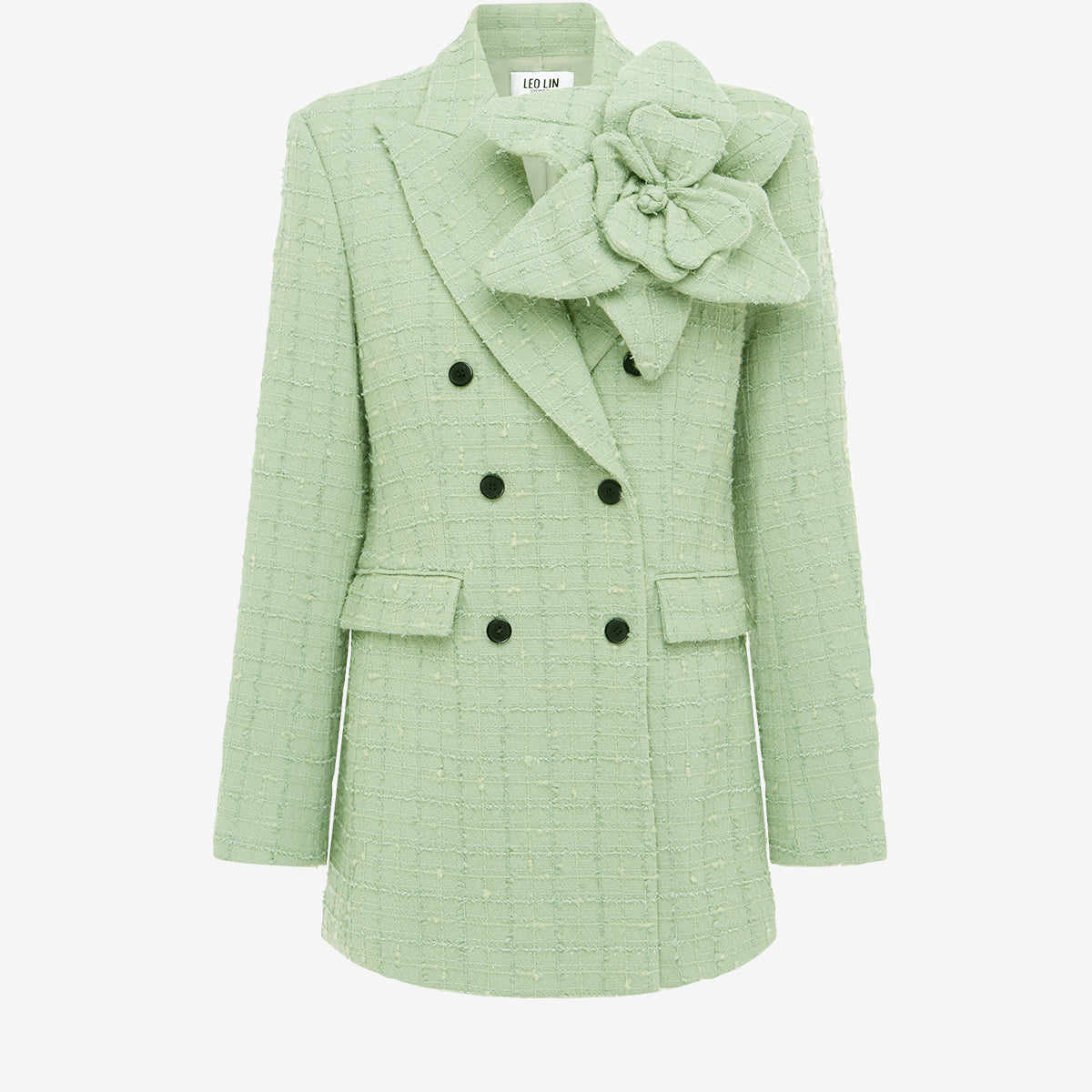 Jazlyn Tweed Blazer - Caledon Green – LEO LIN