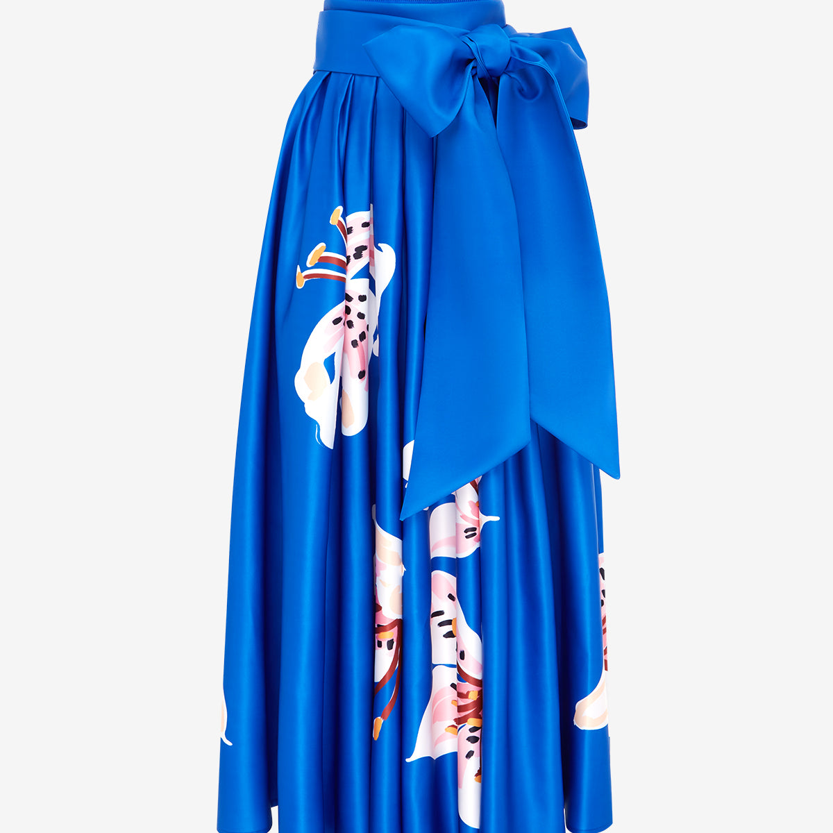 Valerie Maxi Skirt - Lily Print in Cobalt – LEO LIN