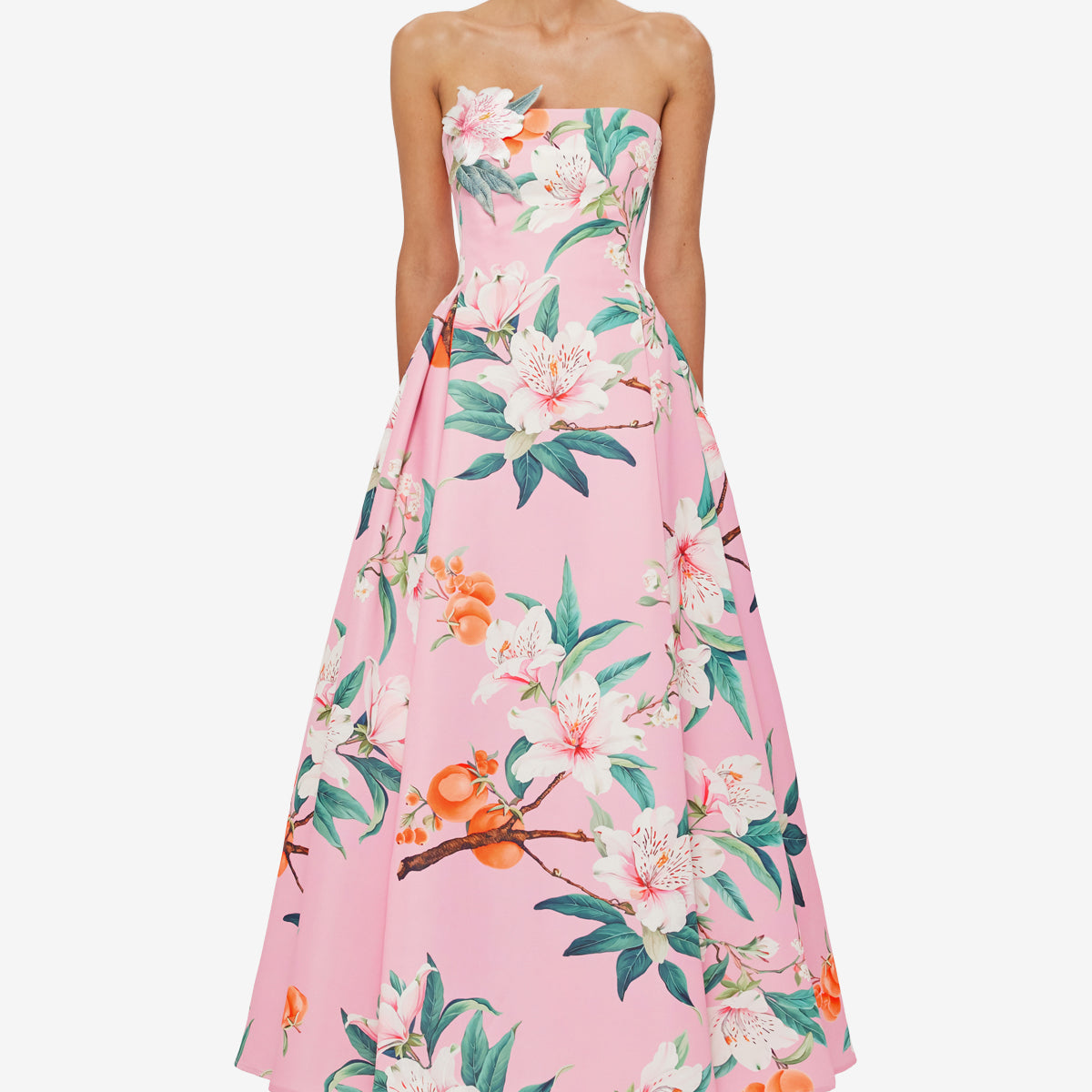 Nora Bustier Maxi Dress - Lavish Print in Pink – LEO LIN