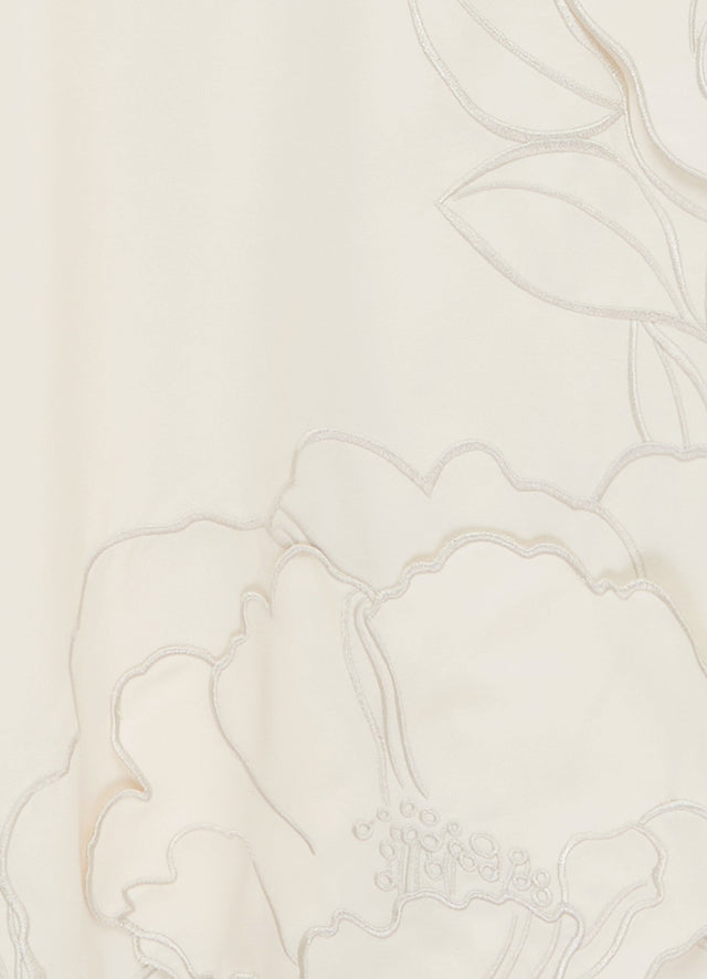 Cleo Appliqué Sleeveless Midi Dress - Vanilla – LEO LIN