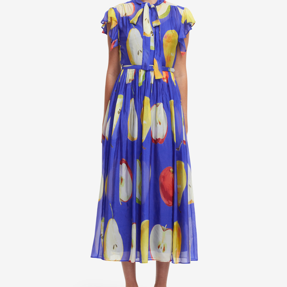 Grace Flutter Sleeve Midi Dress - Pear Print – LEO LIN