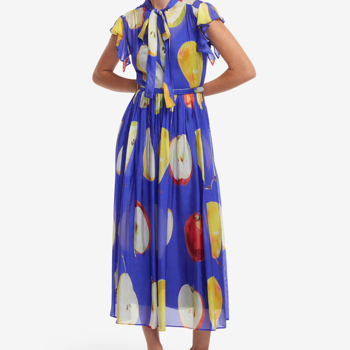 Grace Flutter Sleeve Midi Dress - Pear Print – LEO LIN