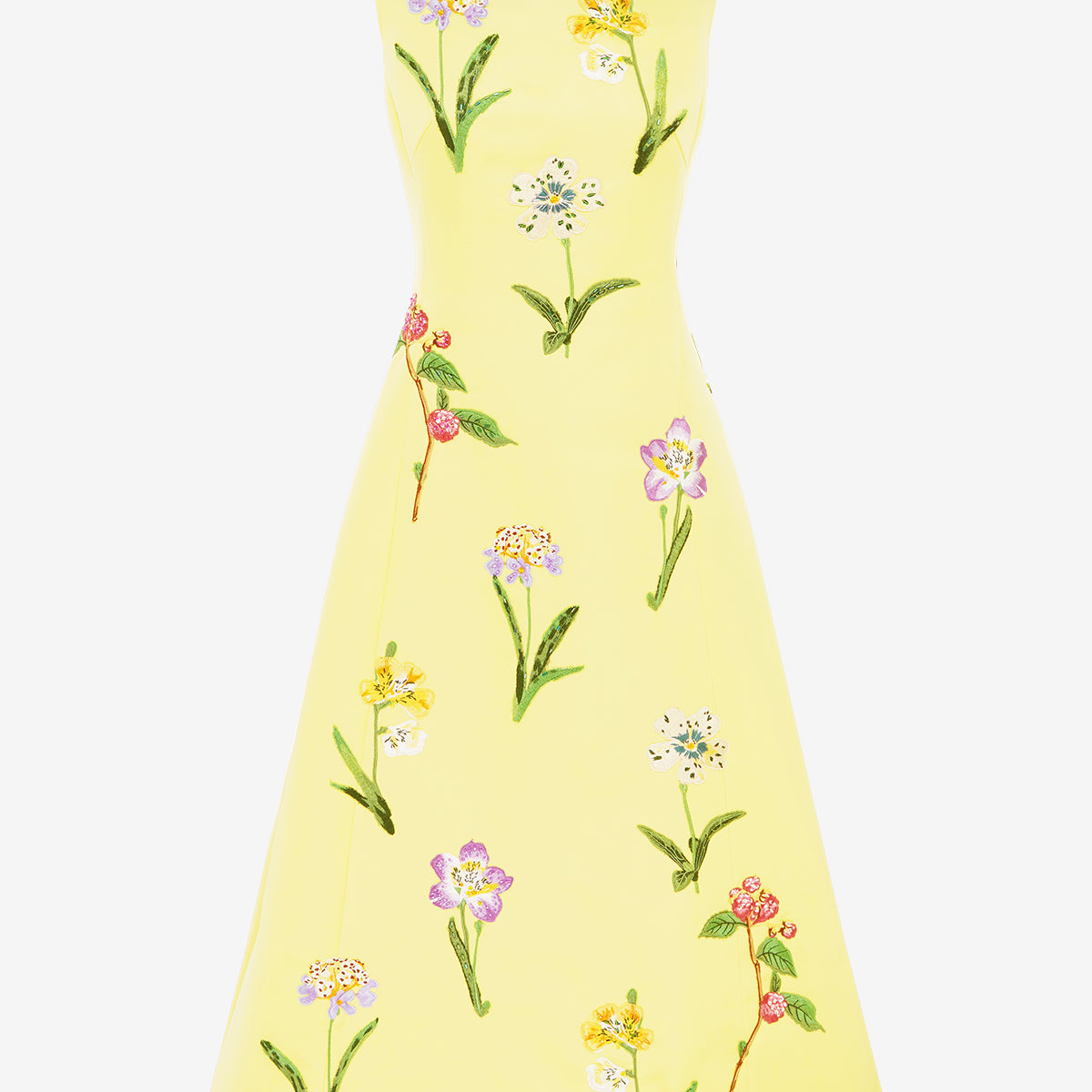 Cleo Sleeveless Midi Dress - Wild Flower Print in Sorbet – LEO LIN