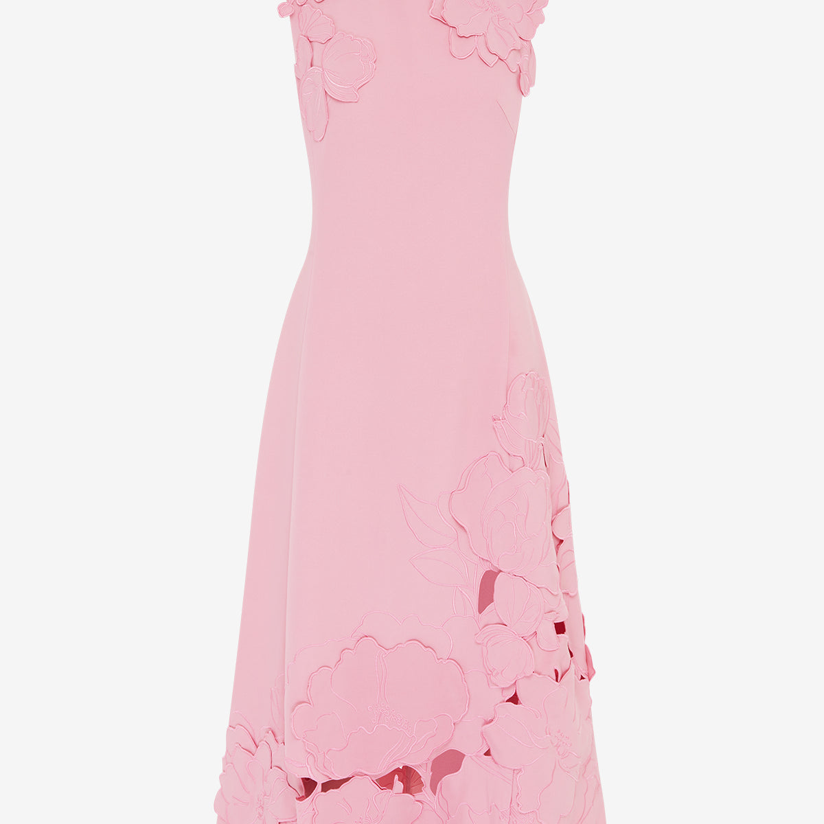 Cleo Appliqué Sleeveless Midi Dress - Flamingo – LEO LIN