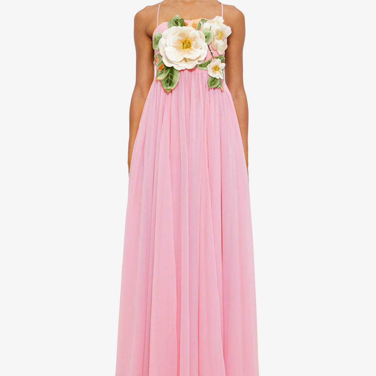 Agnes Appliqué Floral Maxi Dress - Camelia Print – LEO LIN