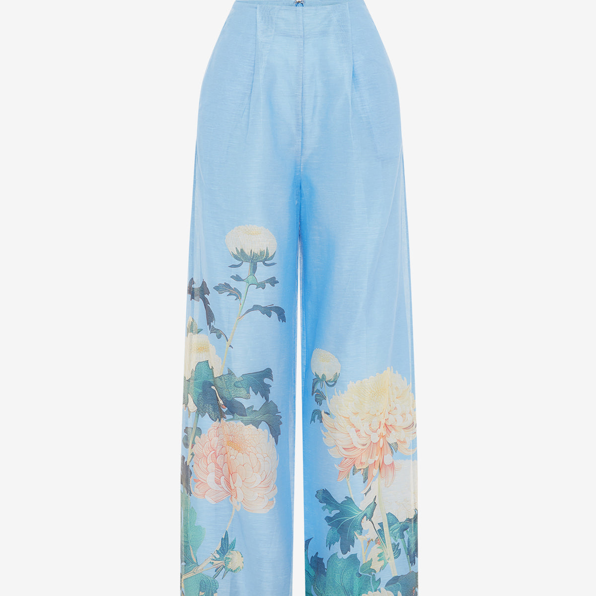 Luisa Pants - Hydrangea Print in Cornflower Blue – LEO LIN
