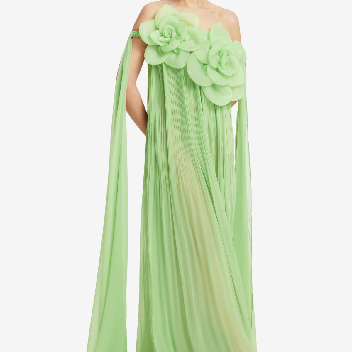 Jaclyn Draped Floor Length Dress - Juniper Green – LEO LIN