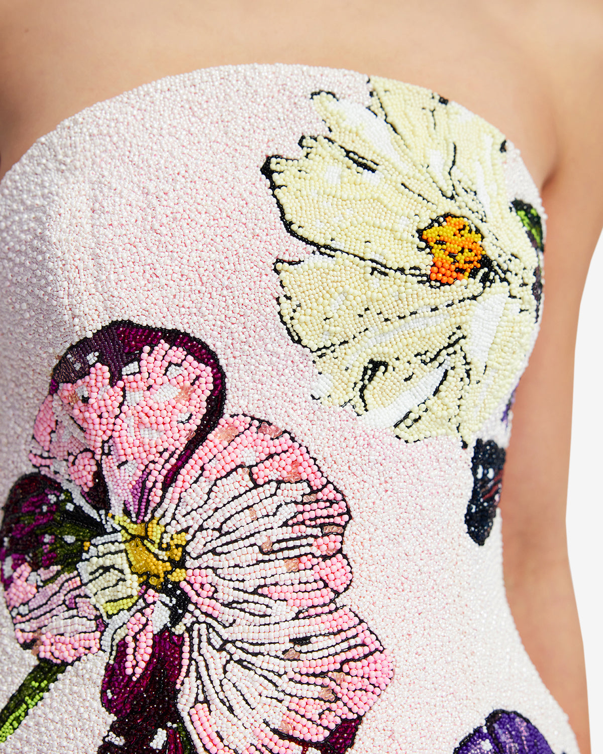 Zaria Beaded Bustier Mini Dress - Wildbloom – LEO LIN