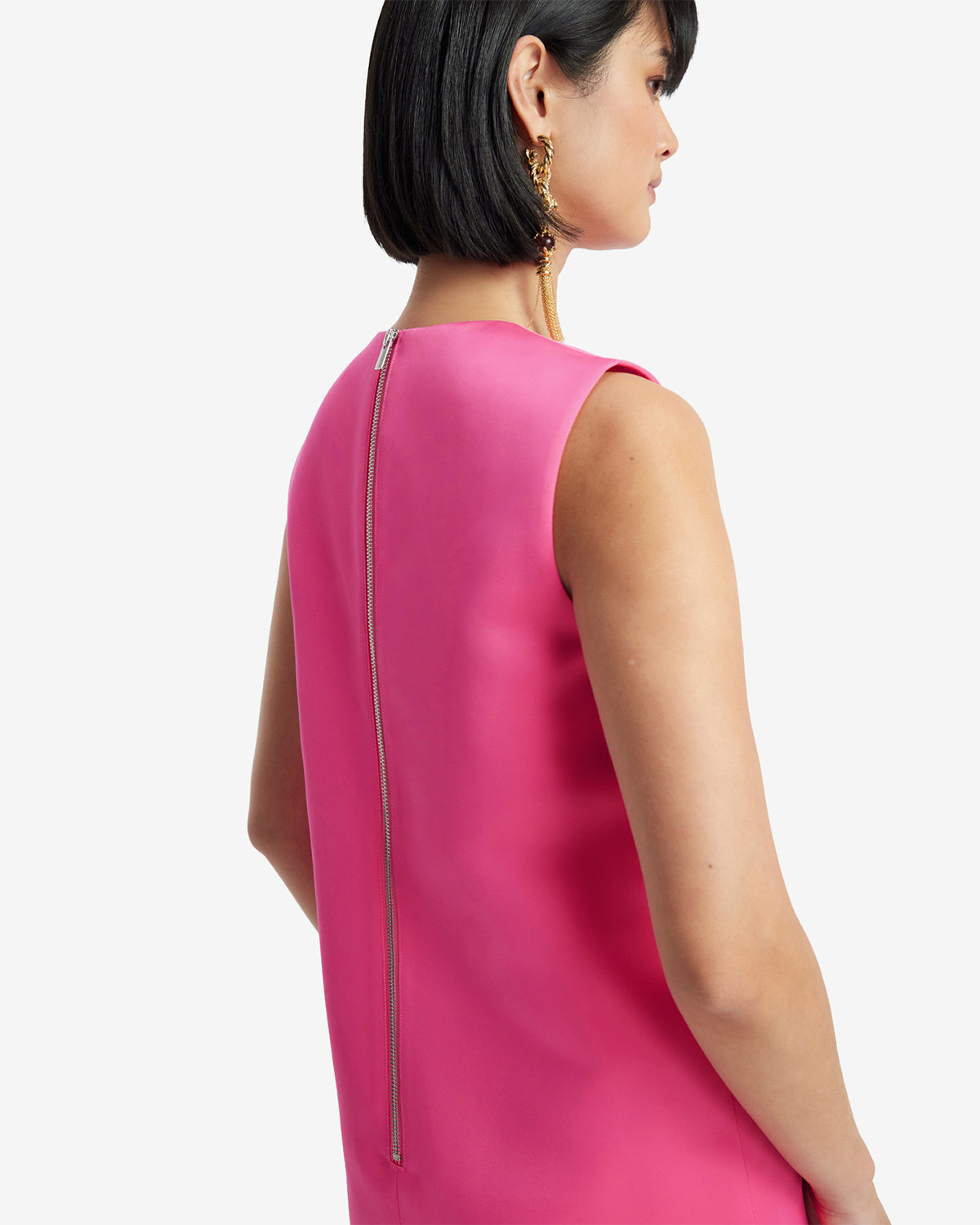 Yvonne Appliqué Floral Mini Dress - Peony Print in Fuchsia – LEO LIN