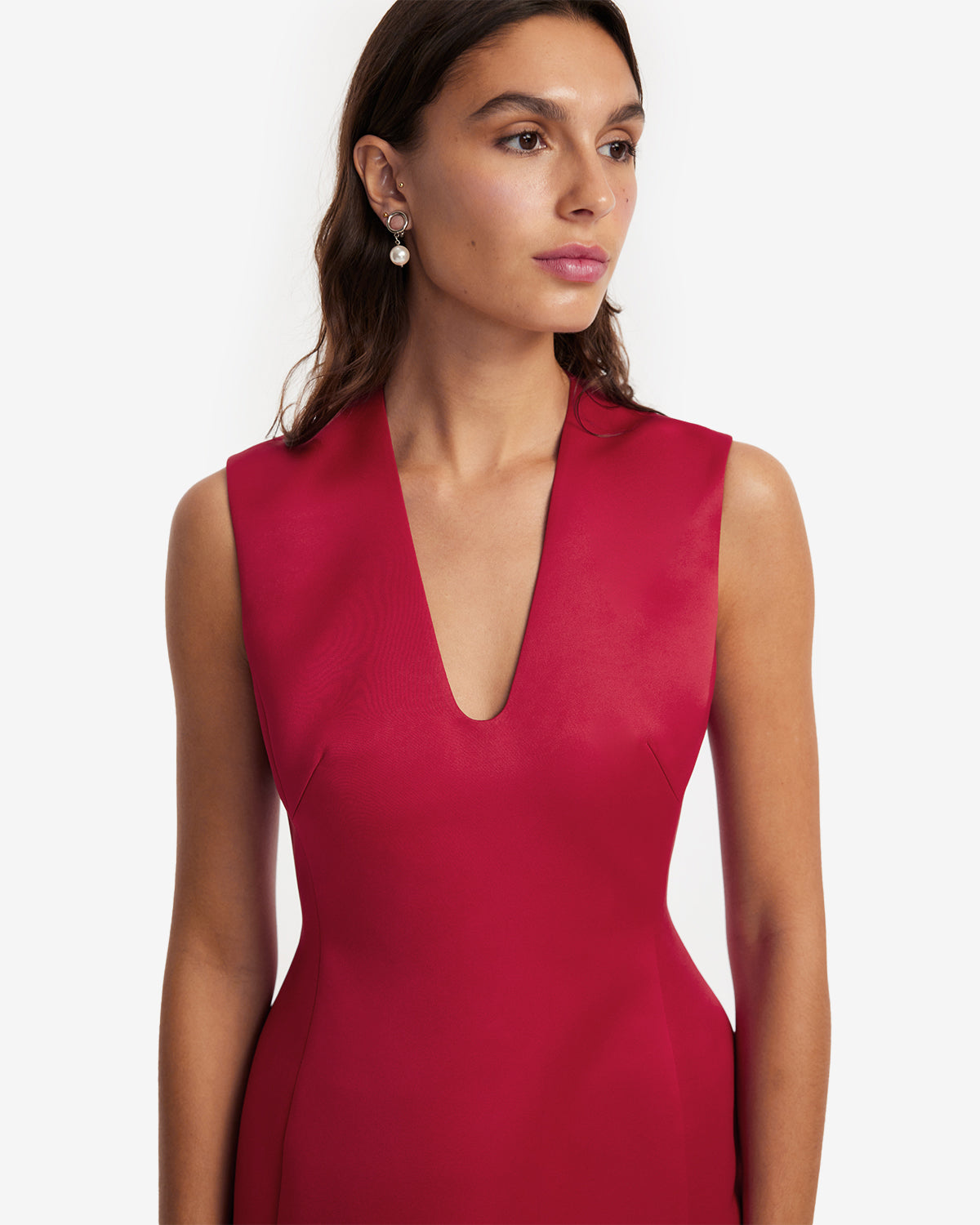 Bree V Neck Mini Dress - Scarlet – LEO LIN