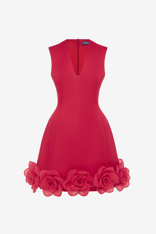 Bree V Neck Mini Dress - Scarlet – LEO LIN