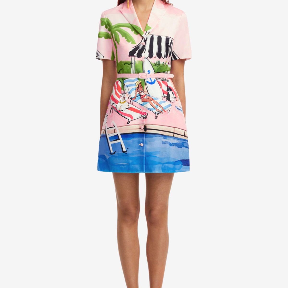 Brigitte Mini Dress - Riviera Print – LEO LIN