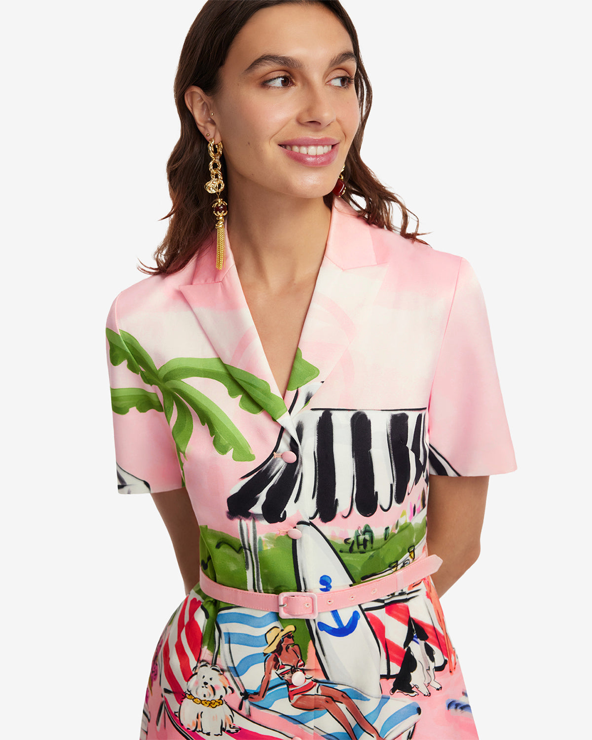 Brigitte Mini Dress - Riviera Print – LEO LIN
